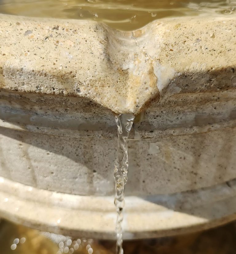 Case Study: Cracked Composite Stone Water Fountain Repair